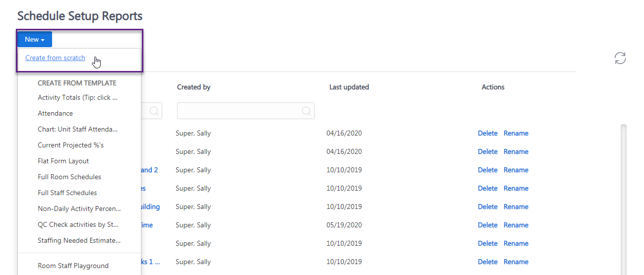 Creating a Report from Scratch in Schedules – Cayuse Help Center