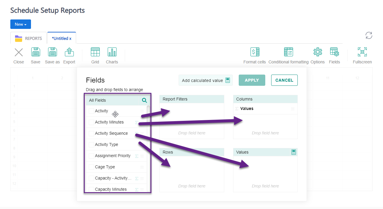 Creating a Report from Scratch in Schedules – Cayuse Help Center